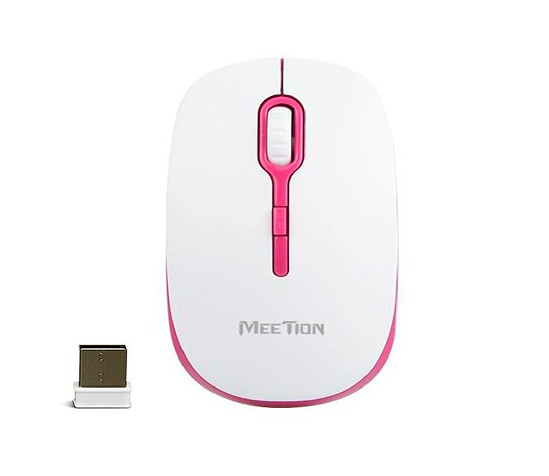 MOUSE WIRELESS MEETION MT-R547 BLANCO ROJO - Serviclic
