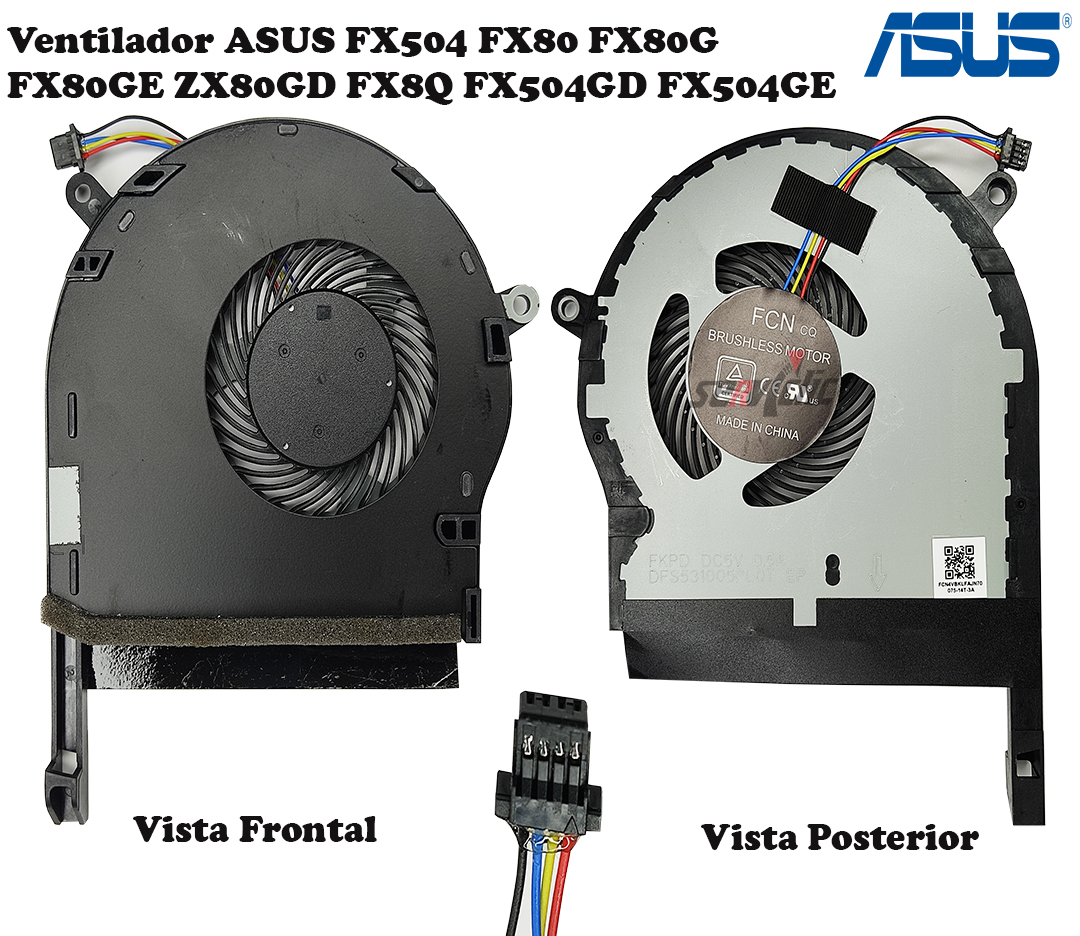 Ventilador GPU Asus Rog Tuf FX504 FX80 FX80G - Serviclic Ventilador GPU Asus Rog Tuf FX504 FX80 FX80G - Serviclic