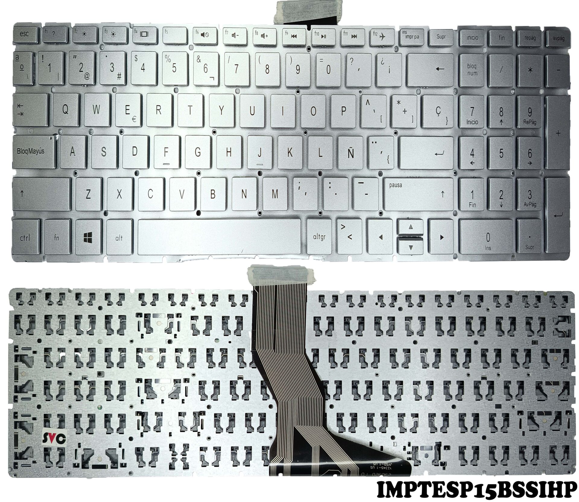 Teclado Hp 15 Bs 15 Cc 15t Cc 15 Cd 15 Ck 15 Bp 15 Cb Plateado Oem